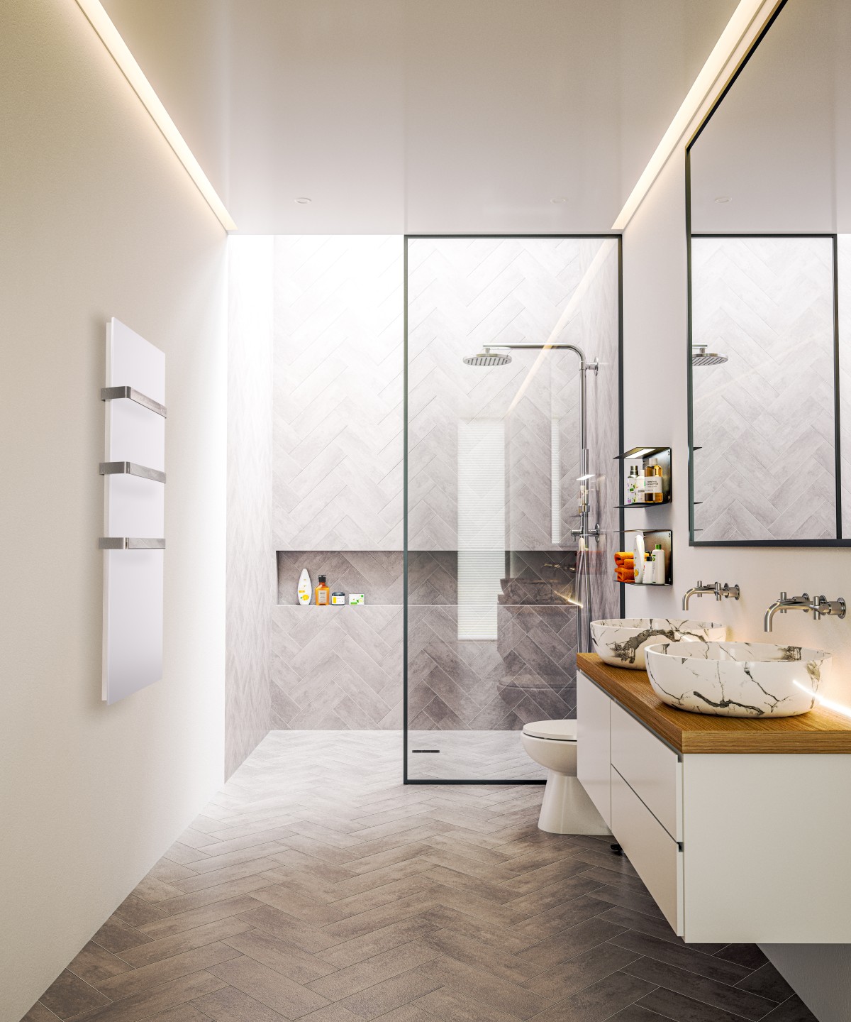 LAVA BATH 2.0 CORIAN Bathroom infrared heater with a towel rail · ARC ...